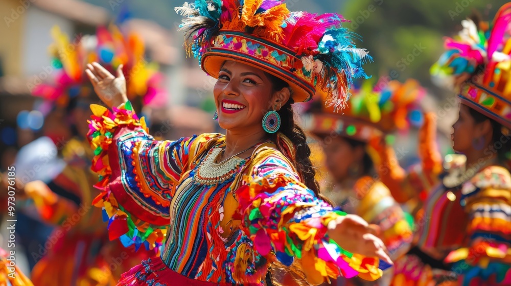 Ancient Inca Inti Raymi festival in Peru, with traditional costumes ...