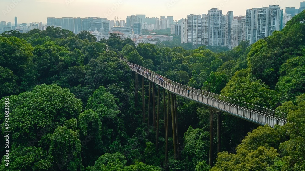 A walk through the Southern Ridges in Singapore offers stunning views ...