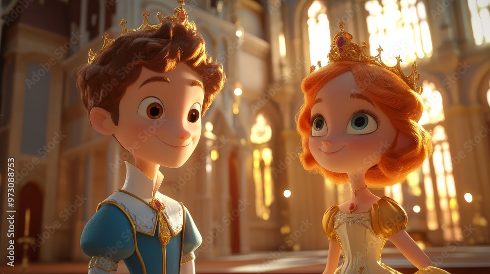 Create an animation of a fairy tale with a twist, where traditional ...