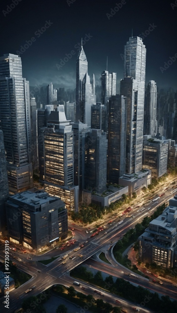 Urban planning department using 3D models for city layouts Stock ...