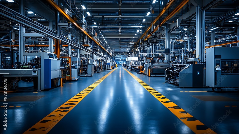 Inside a certified factory, where production areas are well-maintained, brightly lit, and all ...