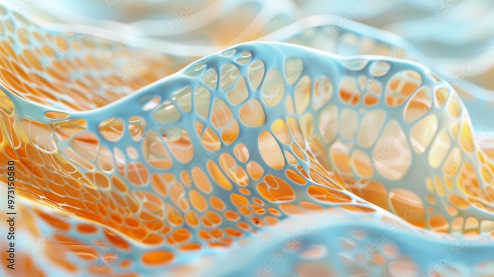 Skin microstructure in 3D rendering with clear background Close-up photo with clean background ...