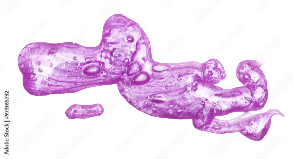 pink sleaze puddle, slime isolated on white background, with clipping ...