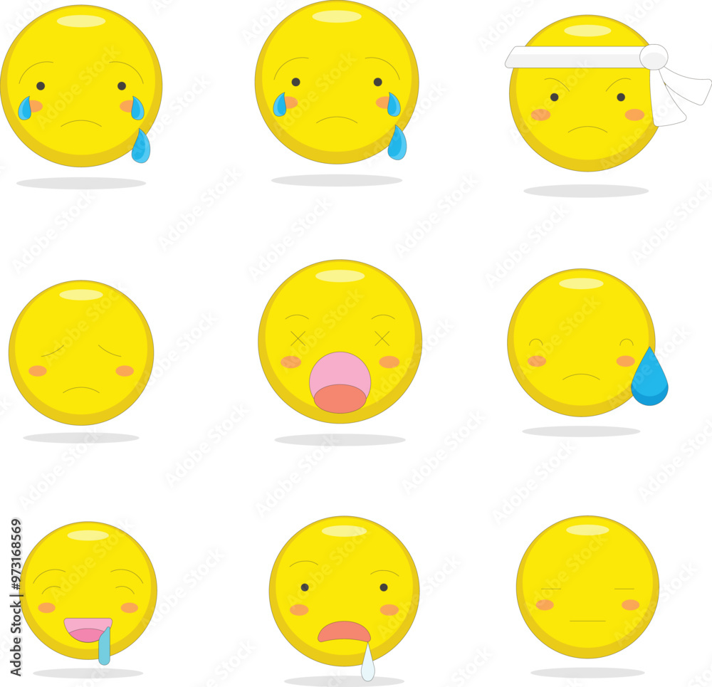 emoji. Playful emoticon isolated on transparent background. 3D ...
