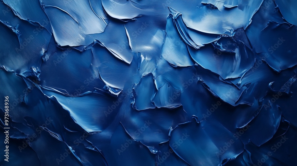 Monochromatic blue abstract background with various textures, creating ...