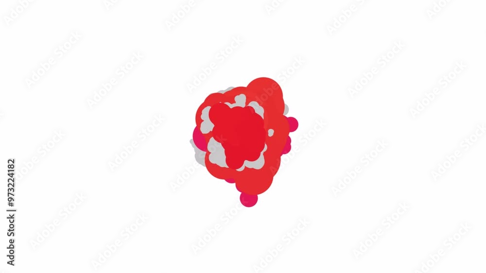 Cartoon bomb explosion. Smoke 2d Cartoon FX. Smoke Elements. Cartoon ...