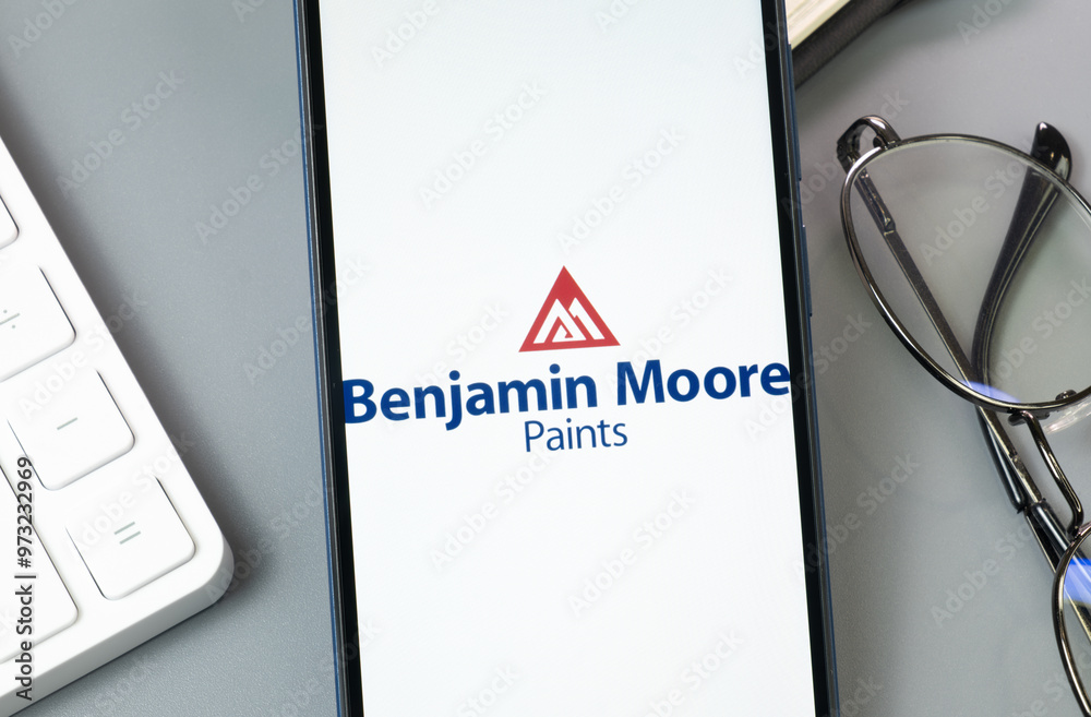 New York, USA - 30 August 2024: Benjamin Moore Logo on Phone Screen ...