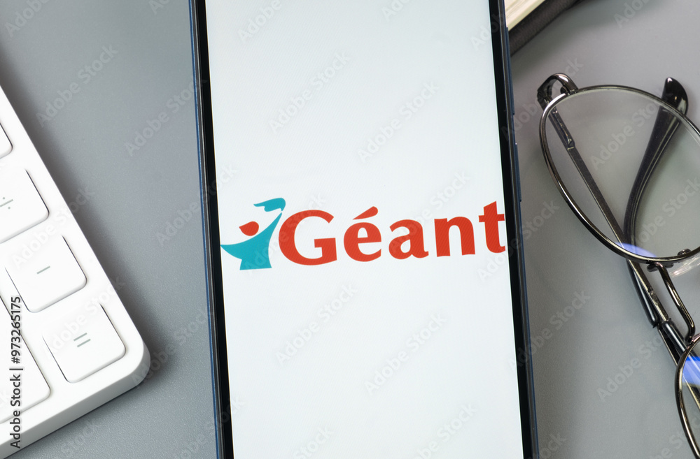 New York, USA - 30 August 2024: GEANT Logo on Phone Screen, Company ...