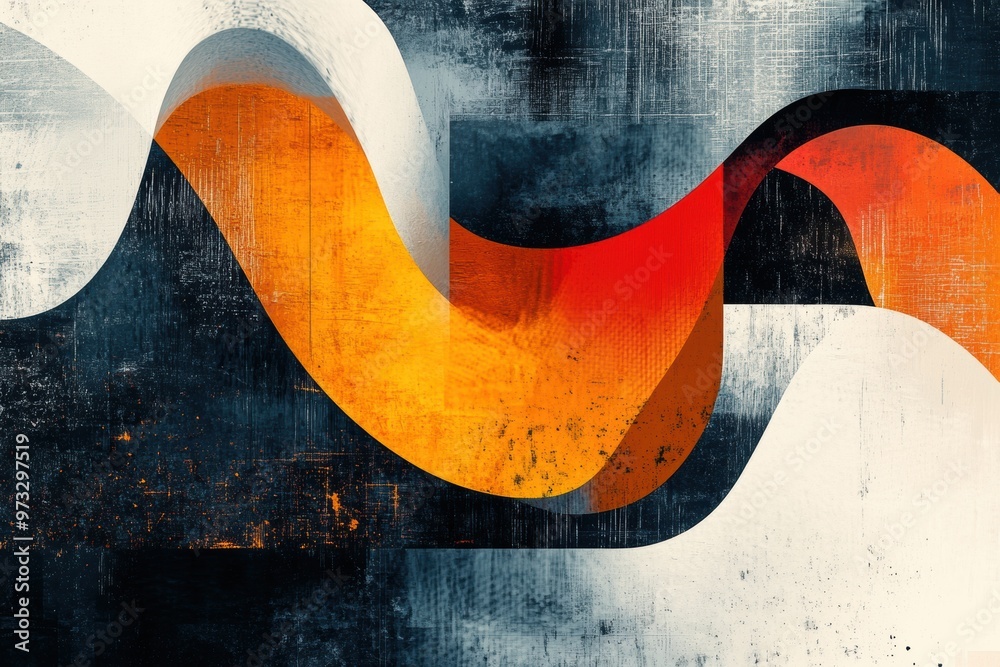 creating a banner with cubism-inspired design using layered textures ...