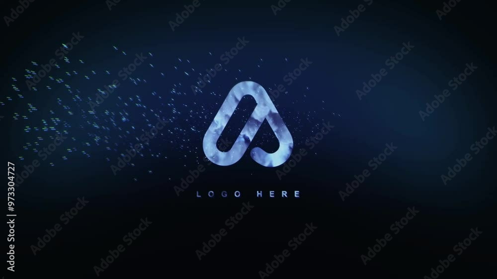 creative 3d new logo reveal animation template, Water electric splash glowing hyper energetic ...