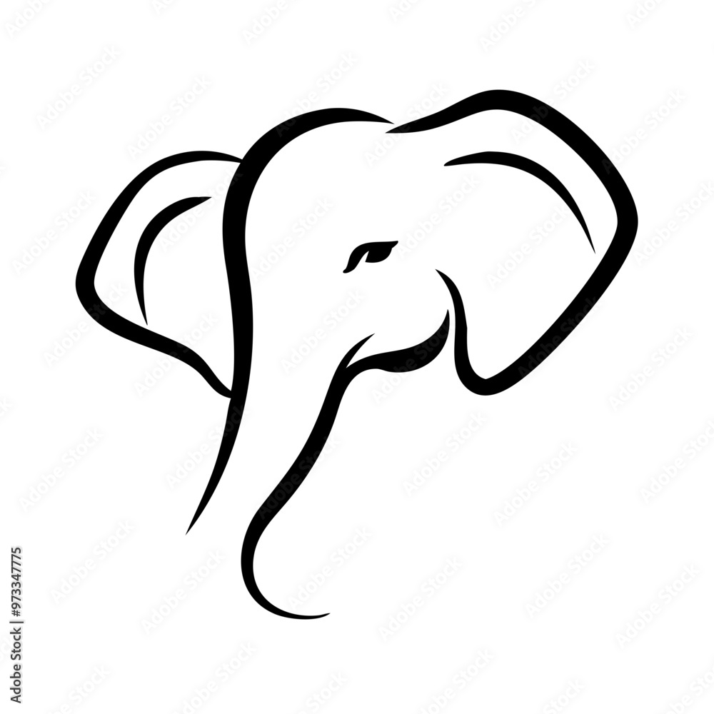 Elegant Elephant Vector Illustration for SVG, Cricut, and Silhouette ...
