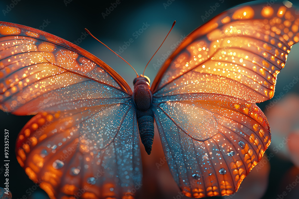 The soft fluttering of butterfly wings in a rhythmic, gentle pattern. Concept of nature's quiet ...