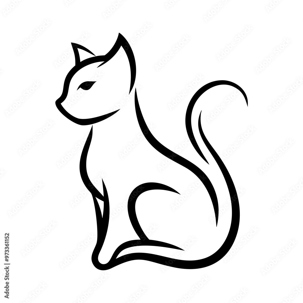 Vetor de Cat Vector Illustration - SVG, Cricut Files, and Clipart for ...