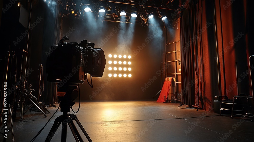 Lighting ramp with powerful spotlights for creating artificial lighting ...