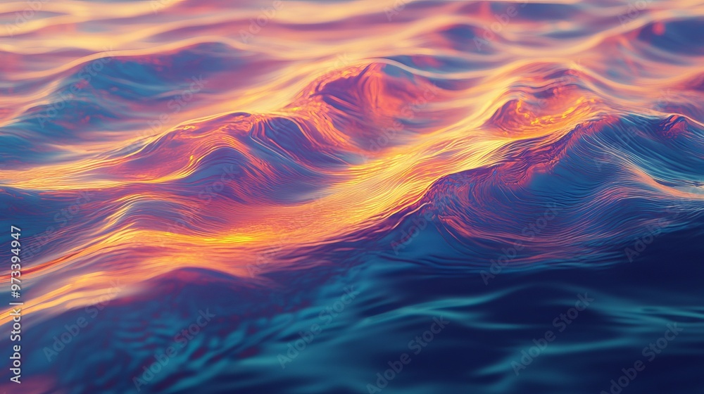 Heatmap of ocean currents in a vast sea, with warm colors tracing the ...