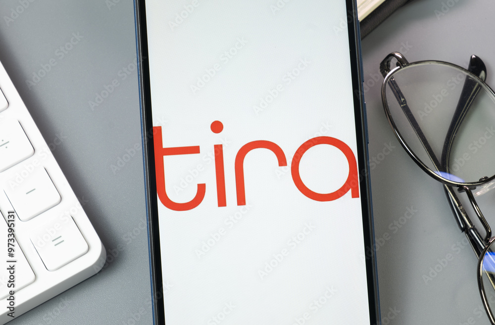 New York, USA - 30 August 2024: Tira Logo on Phone Screen, Company Icon ...
