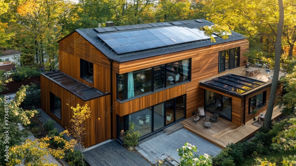 Retractable canopy for outdoor space, roller shutters on windows, solar ...