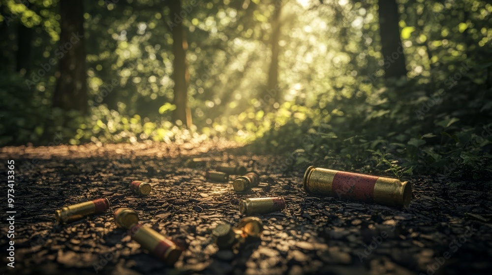 Nature’s Hidden Menace: Shotgun Shells Strewn Across a Beautiful Forest ...