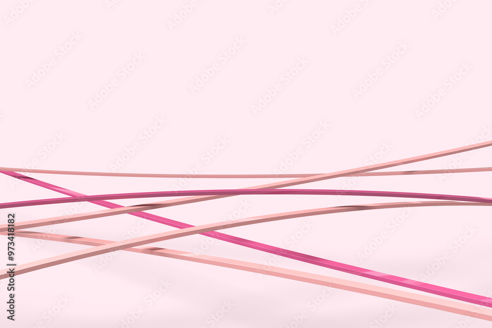 Abstract light red and light rose color 3d lines for the background. 3d ...