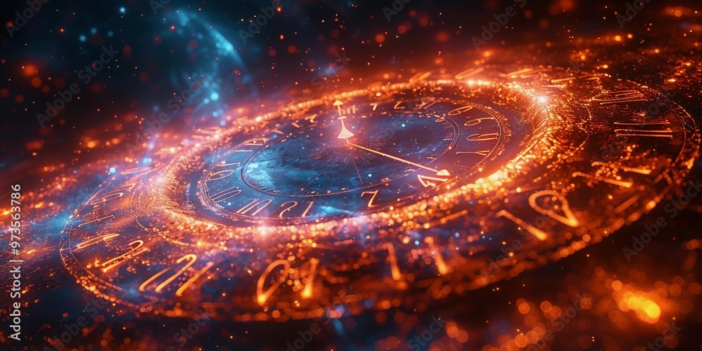 A mesmerizing cosmic scene depicting an ethereal, swirling vortex in ...