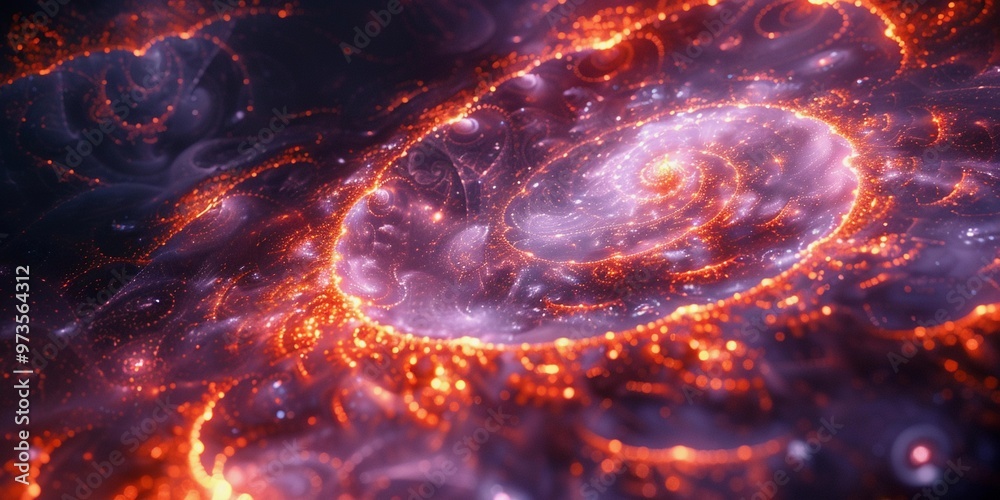 A mesmerizing cosmic scene depicting an ethereal, swirling vortex in ...