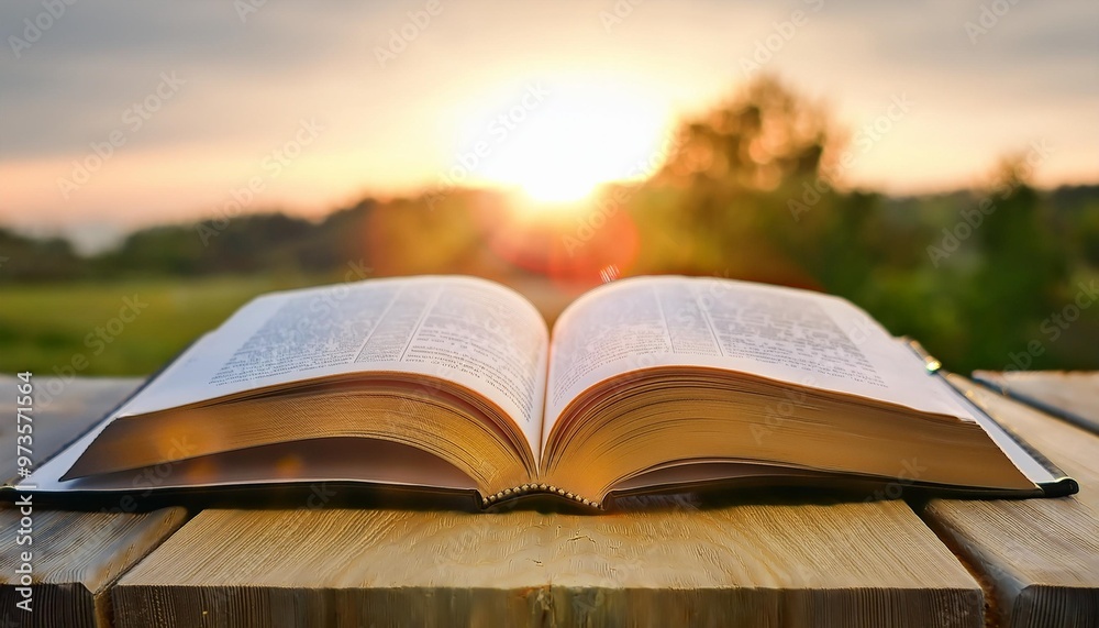 open book bible on wood background outdoor god s promises in daily life ...