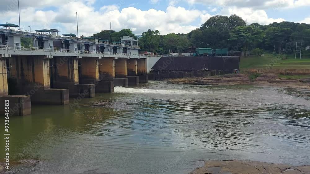 KANDY, SRI LANKA-OCTOMBER-13-2024 : Floodgates open at Polgolla Dam ...