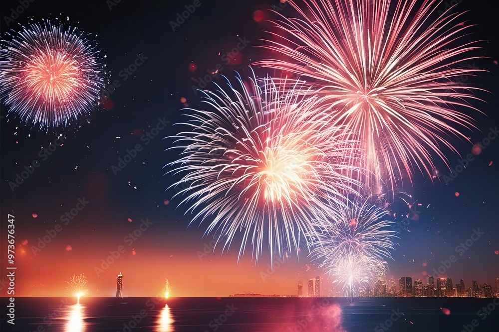 Dynamic Firework Animation Overlay for Celebration Visuals Stock ...