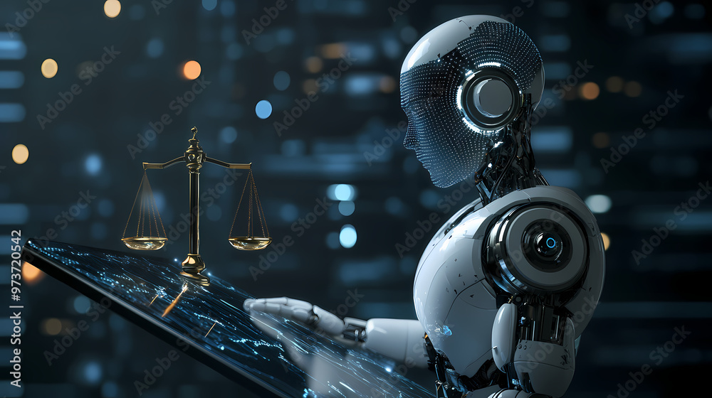 Ai ethics and legal concepts artificial intelligence law and online technology of legal ...