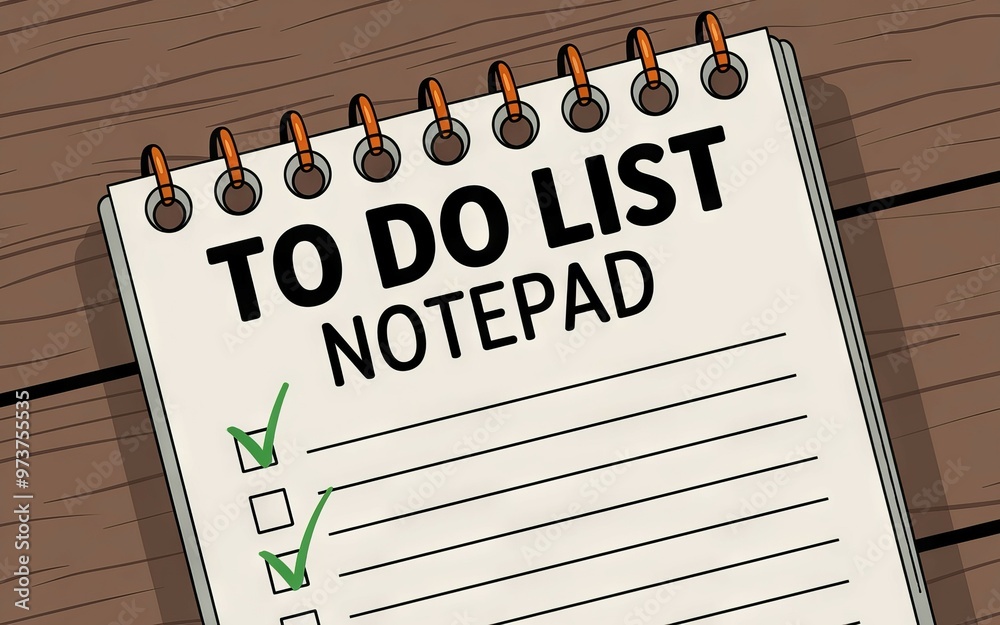 To do list notepad. Check off your tasks on this checklist notepad ...