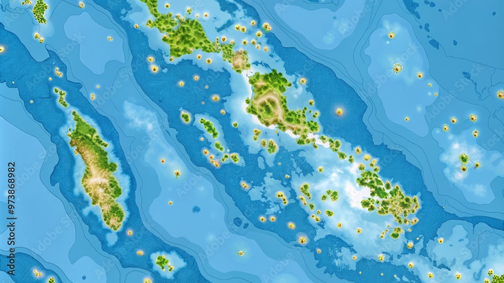 VRS-like map of Solomon Islands mobile network coverage, illustrating ...