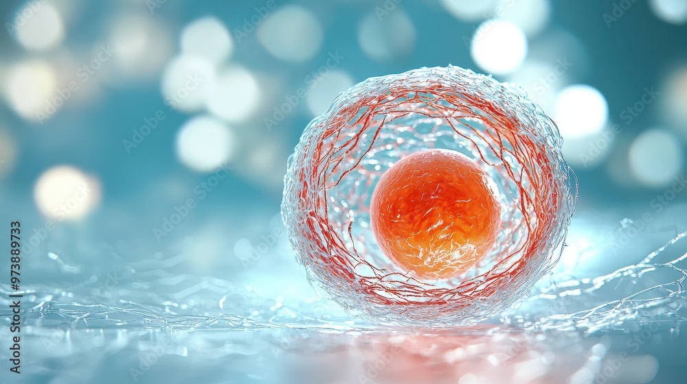 Detailed Cross-Section of Human Ovum Surrounded by Zona Pellucida ...