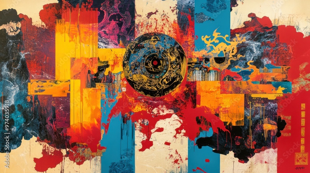 Contemporary Tibetan art featuring modern interpretations of ...