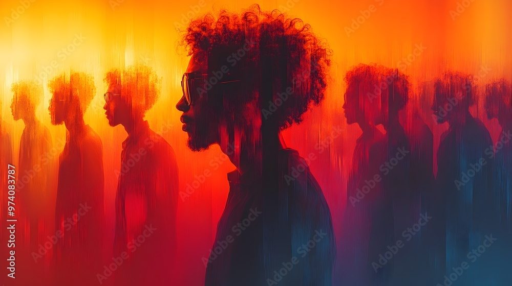 abstract vector group of crowded people. mob of people. confusion of ...