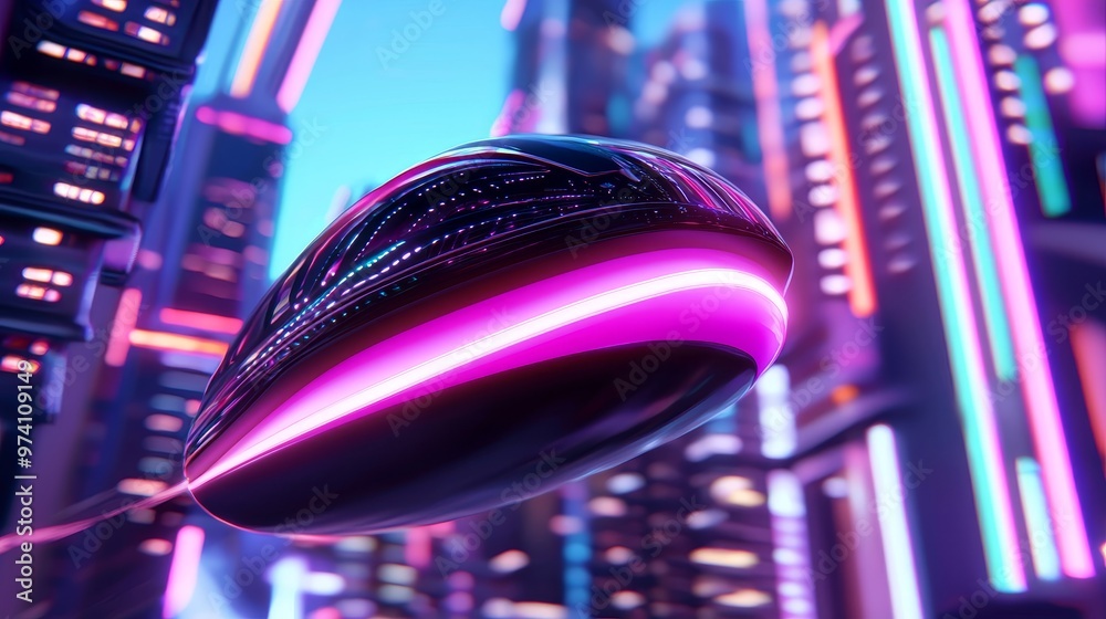 Design an imaginative long shot extraction of a futuristic cityscape at ...