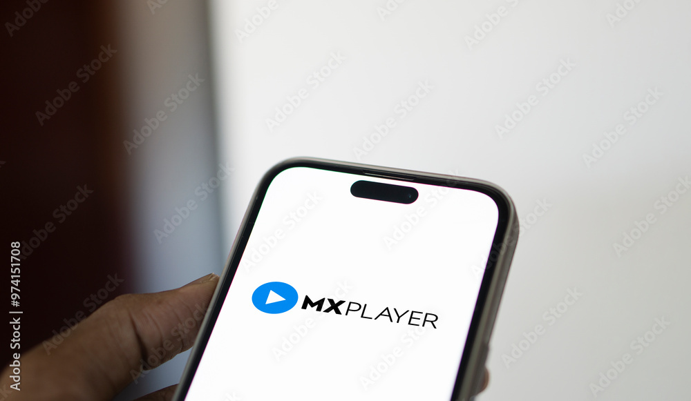 Dhaka, Bangladesh- 14 Sep 2024: MX Player logo is displayed on ...