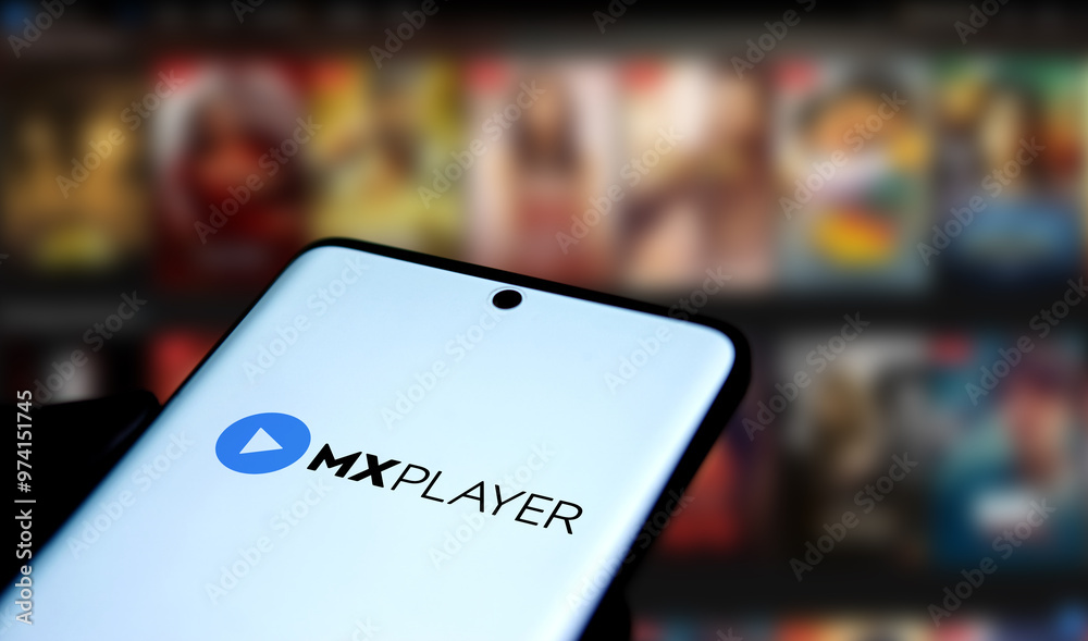 Dhaka, Bangladesh- 14 Sep 2024: MX Player logo is displayed on ...