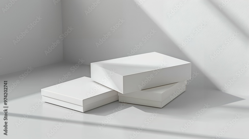 Sleek Photorealistic Long Square Cardboard Package Box Mockup for ...