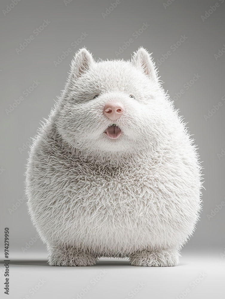 hubby cute fluffy the little white Bull Terrier's belly, funny facial ...