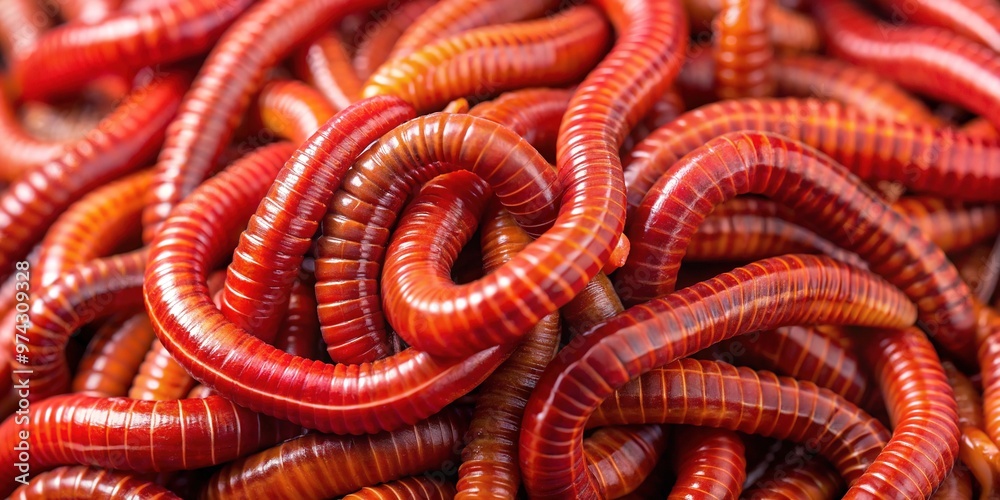 Red, Elongated Worms Used As Aquarium Fish Food, Shown Magnified To ...