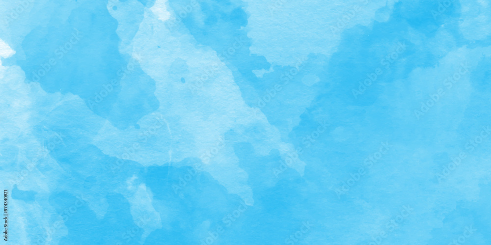 natural sky blue watercolor splash stroke background, Watercolor cloud ...