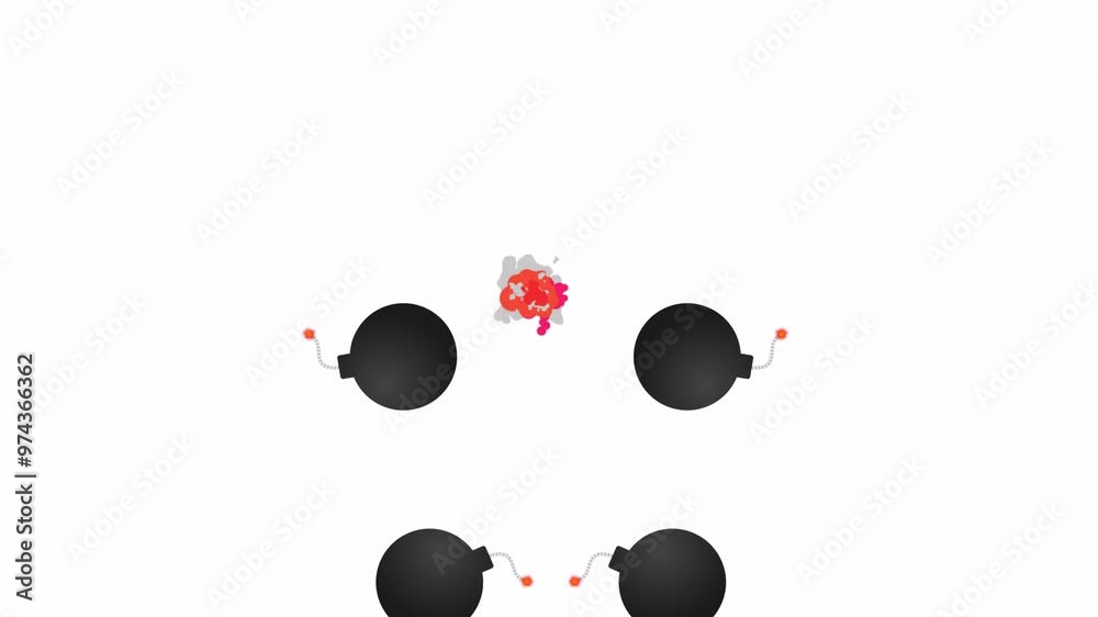 Cartoon bomb explosion. Cartoon Dust Wave. Smoke 2d Cartoon FX. Smoke ...