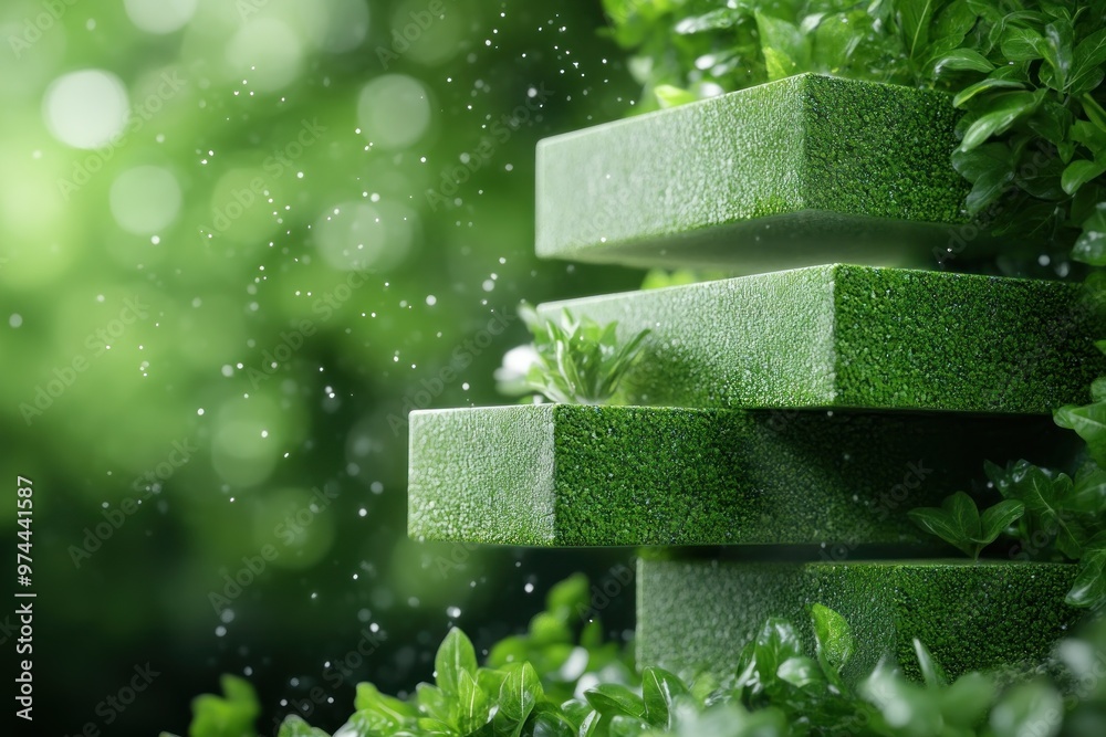 Abstract Visual of a Sustainable Design Process Vibrant Eco-Friendly ...