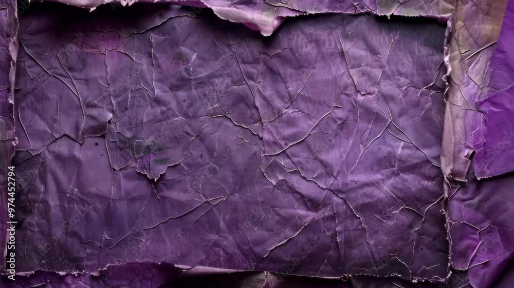Unique textured purple paper background with crinkles and folds for ...