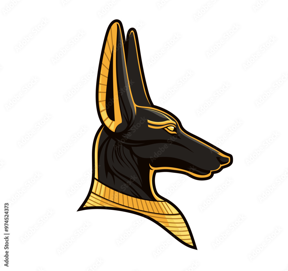 Ai generated Egyptian Anubis god mascot, generative ai cartoon jackal ...