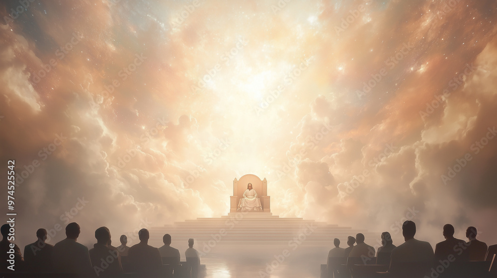 grand and awe-inspiring scene featuring the Judgment Seat of Christ set ...