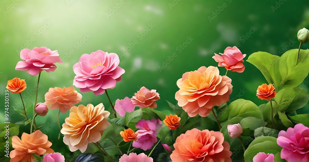 Nature of flower in garden using as cover page background natural flora ...