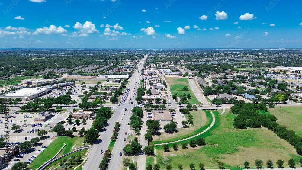 Urban sprawl master planning mixed-use development area along Keller ...
