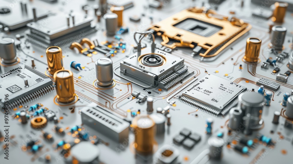 Technical diagram with labeled parts and components Stock Photo | Adobe ...