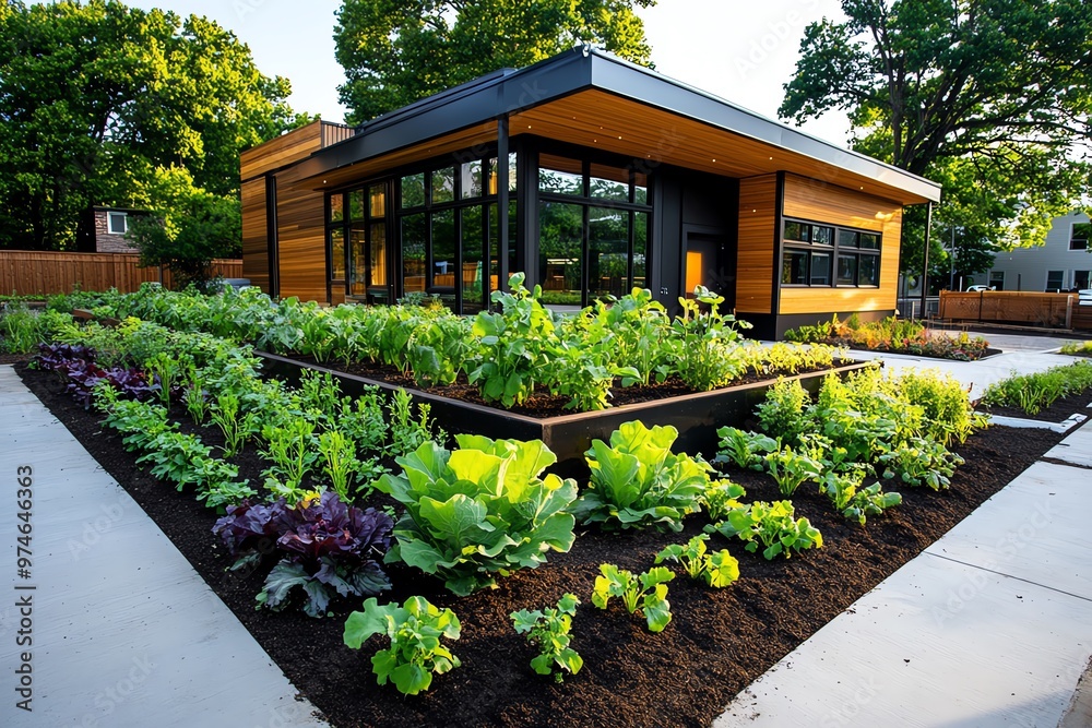 An urban farm built on a repurposed parking lot, transforming the ...